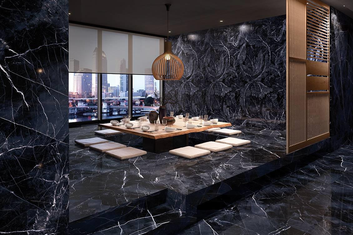 High gloss floor tiles to elevate the style of every room