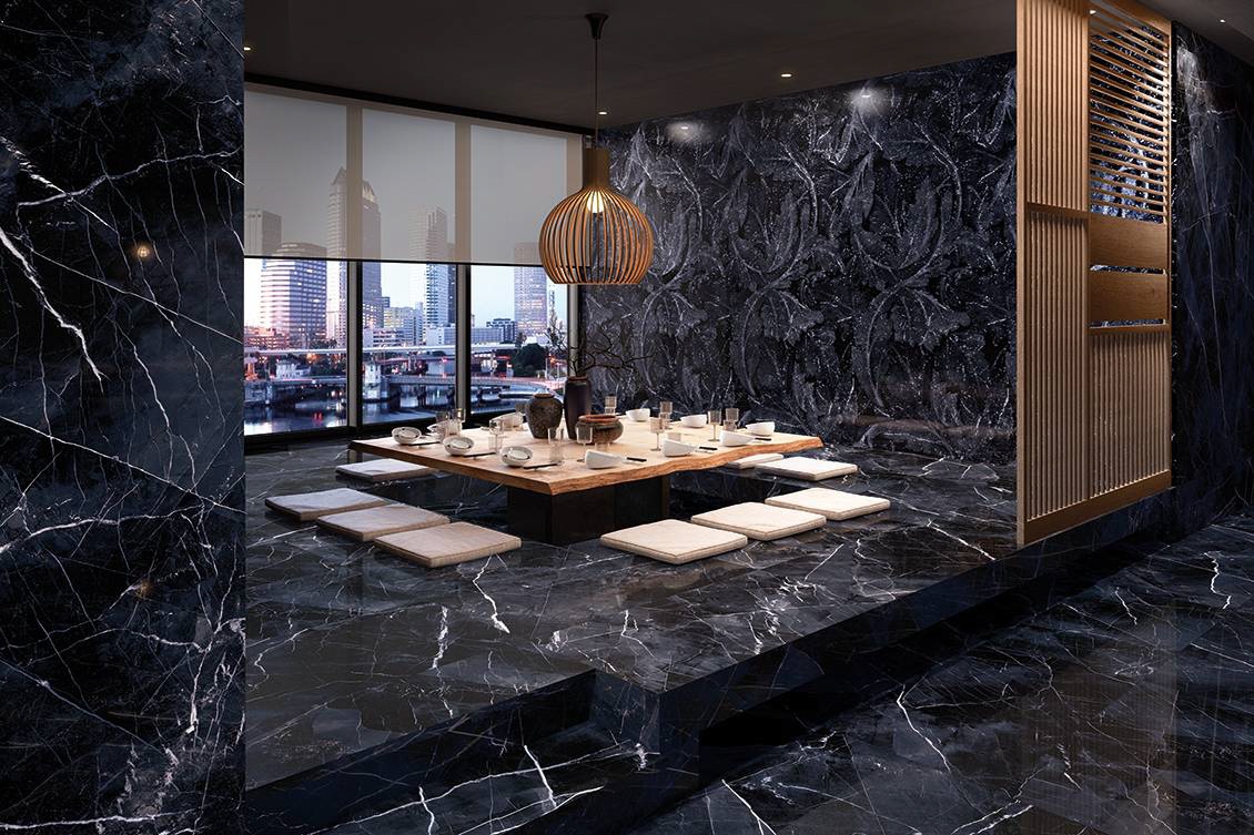 High gloss floor tiles to elevate the style of every room