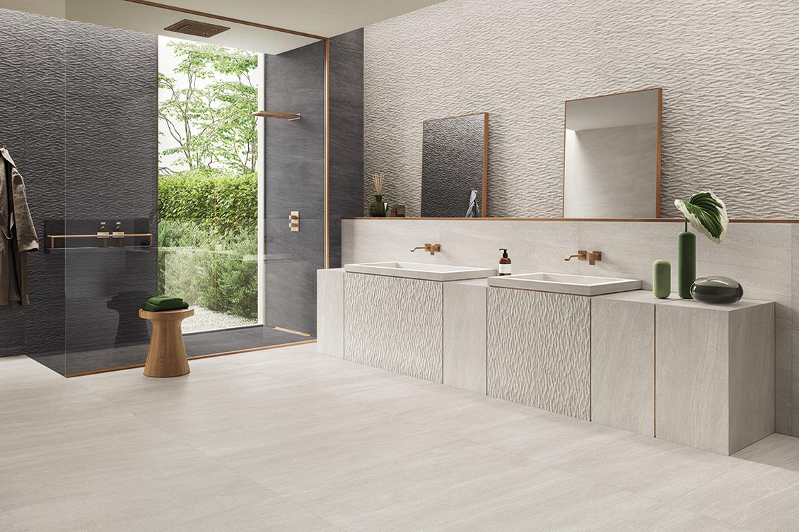 Minimal, elegant style: grey porcelain stoneware