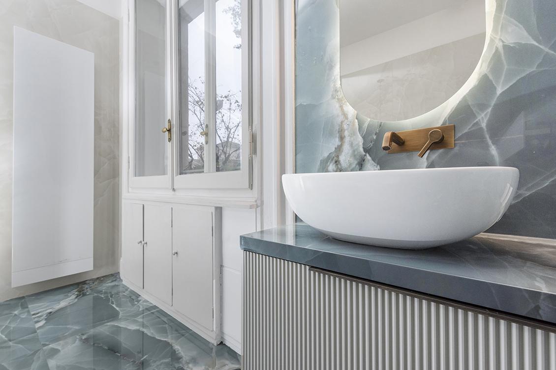 The new bathrooms in Chef Max Mariola's home